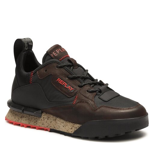 Sneakersy Replay Field Classic X GMS1P.000.C0032L Dk Brown Black 0090 ...