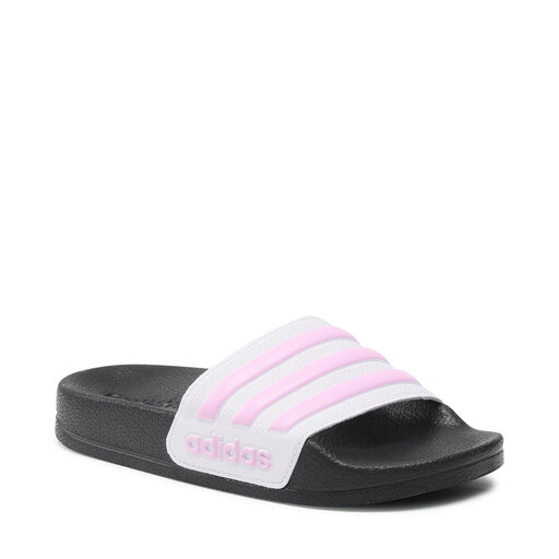 Pantoletten adidas adilette Shower K FY8843 Wwht/Pink/Wwht | eschuhe.de