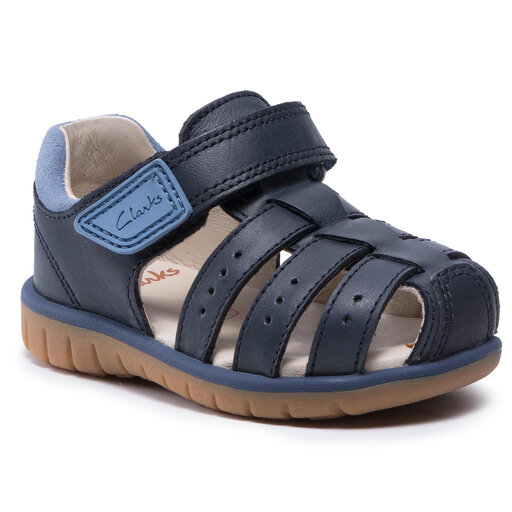 Sandały Clarks Roam Bay T 261580367 Navy Leather | eobuwie.com.pl