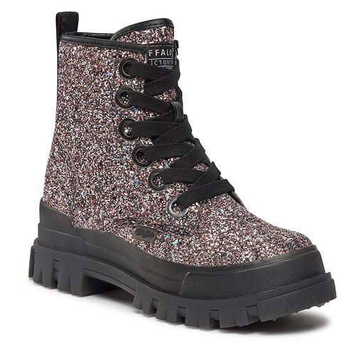 Turistická obuv Buffalo Aspha Lace Up Hi 1622312 Black / Pink / Blue ...