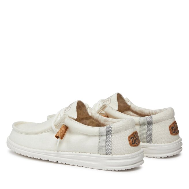 Półbuty Hey Dude Wally Break Stitch 40015-100 White | eobuwie.com.pl