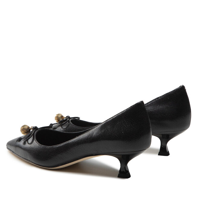 Pantofi Tory Burch Capri Kitten Heel Pump 136949 Perfect Black 006 ...