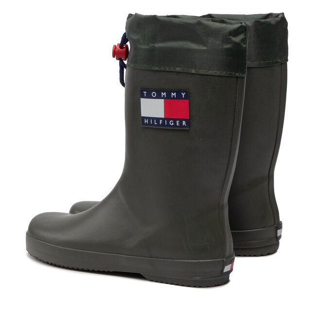 Botas de agua Tommy Hilfiger Rain Boot T3X6-30766-0047 S Military Green ...
