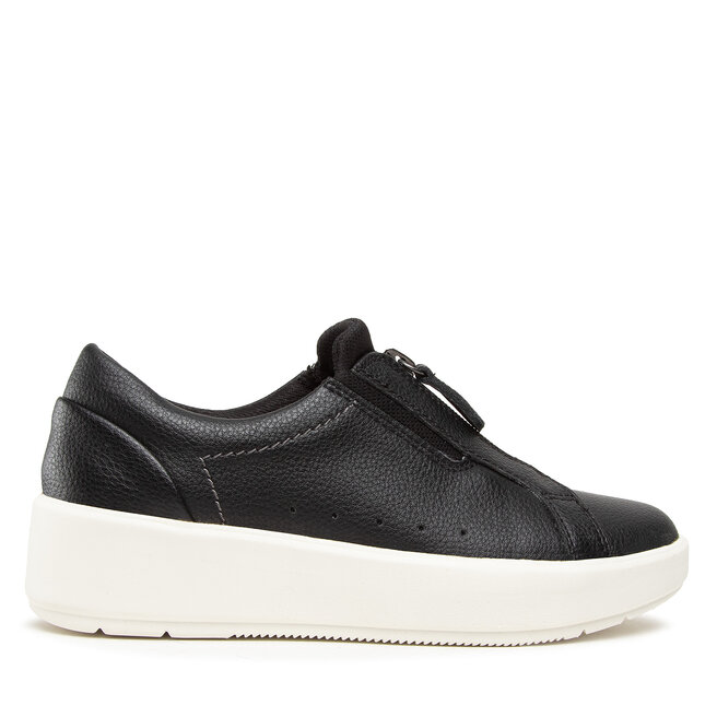 Sneakers Clarks Layton Rae 261685054 Black Leather | eschuhe.de